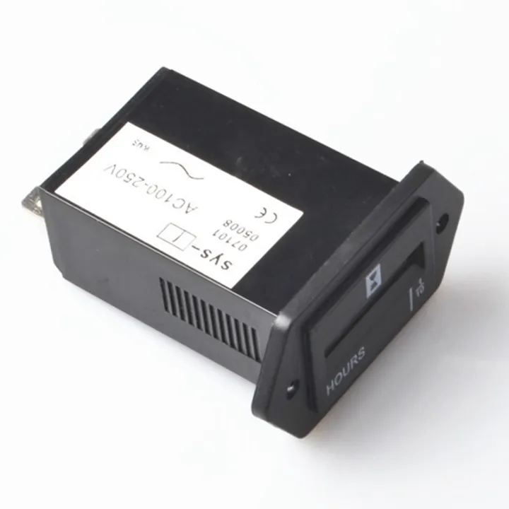 AC100-250V 6 Digits Hour Meter Complete Sealed Quartz Timer Counter for Generator Boats ...