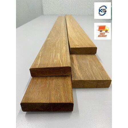 Balau Solid Kayu 1" X 3" X 6 FT (18mm x 68mm x 6 ft)(E4E Rounded ...