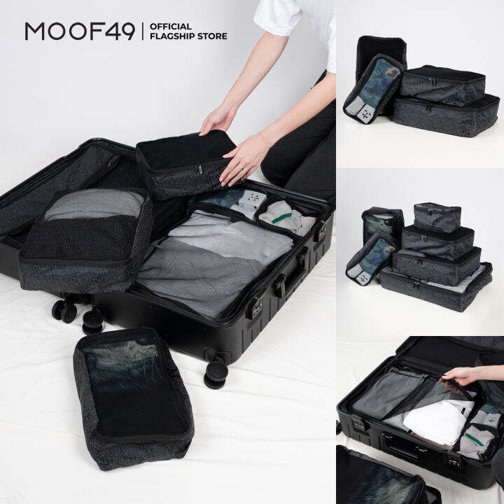 MOOF49 Packing Cubes กระเป๋าจัดระเบียบสำหรับกระเป๋าเดินทาง Set 4 / 6 ชิ้น | Lazada.co.th