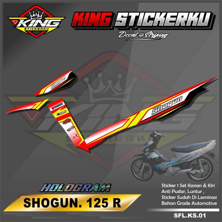 Sticker Striping Variasi Suzuki Shogun 125 R - Stiker Striping Motor ...