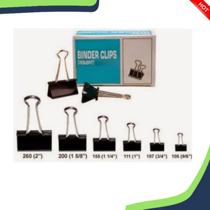 BINDER CLIPS / JEPITAN KERTAS UKURAN 260 JUMBO | Lazada Indonesia