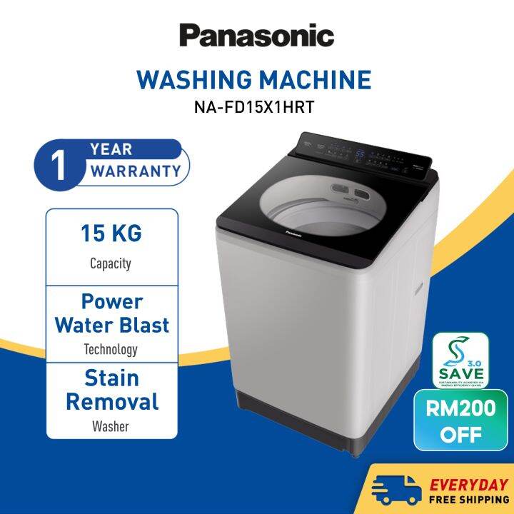 PANASONIC NA-FD15X1 15KG Top Load Washing Machine For Special Stain Care NA-FD15X1HRT Inverter ...