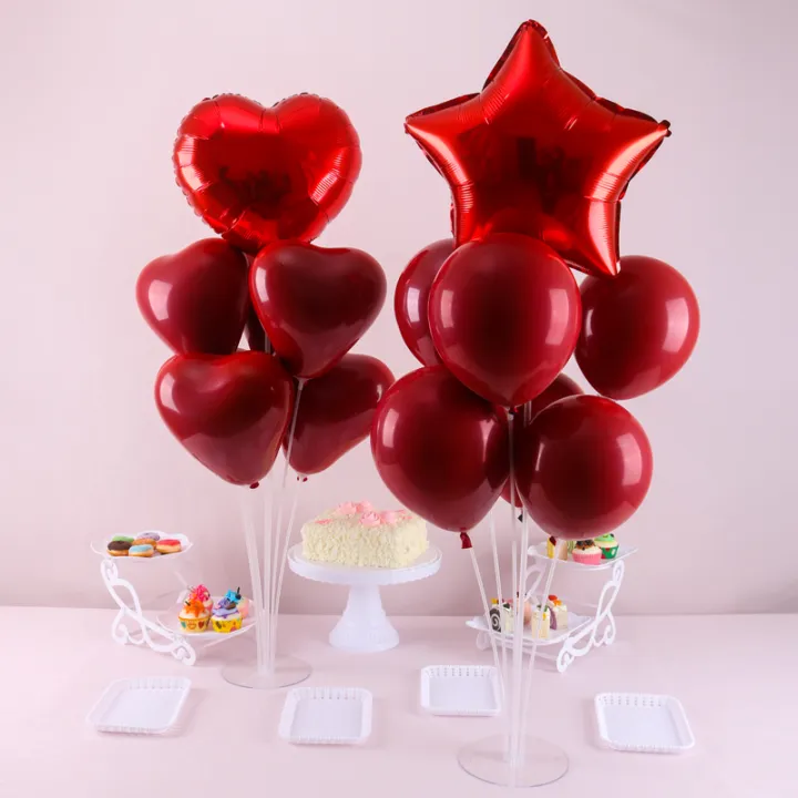 Wedding room decoration table floating balloon support column birthday ...
