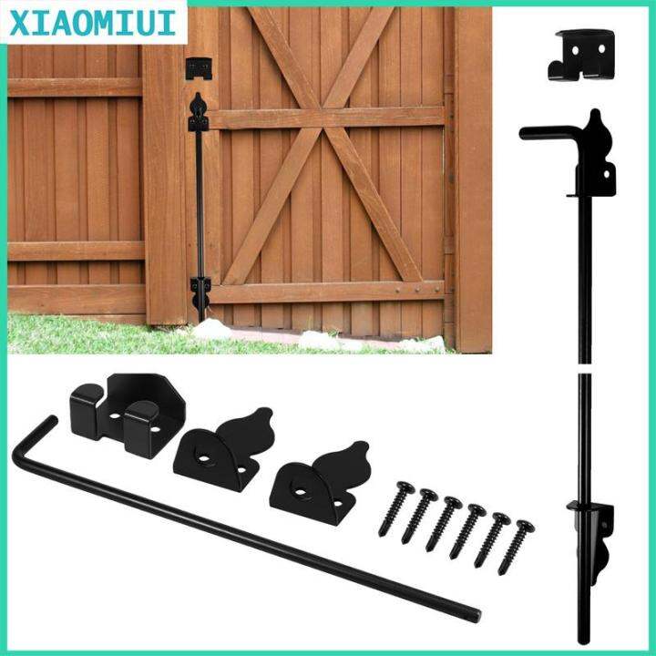 XIAOMIUI Cane Bolt Gate Drop Rod Kit 18 inch Heavy Duty Iron Gate ...