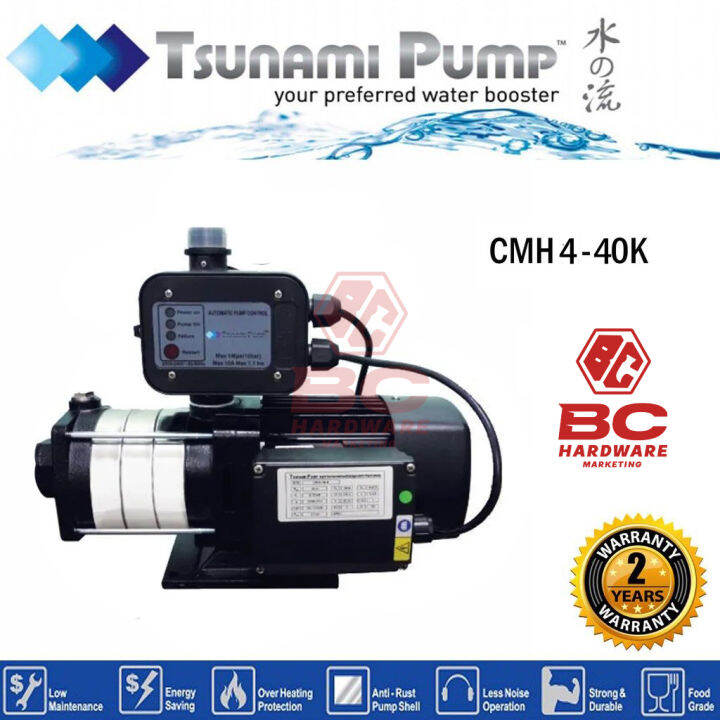 CMH4-40-K HOME WATER PUMP (1.0HP) TSUNAMI PUMP 1HP/0.75KW (240V/50HZ) 1 ...