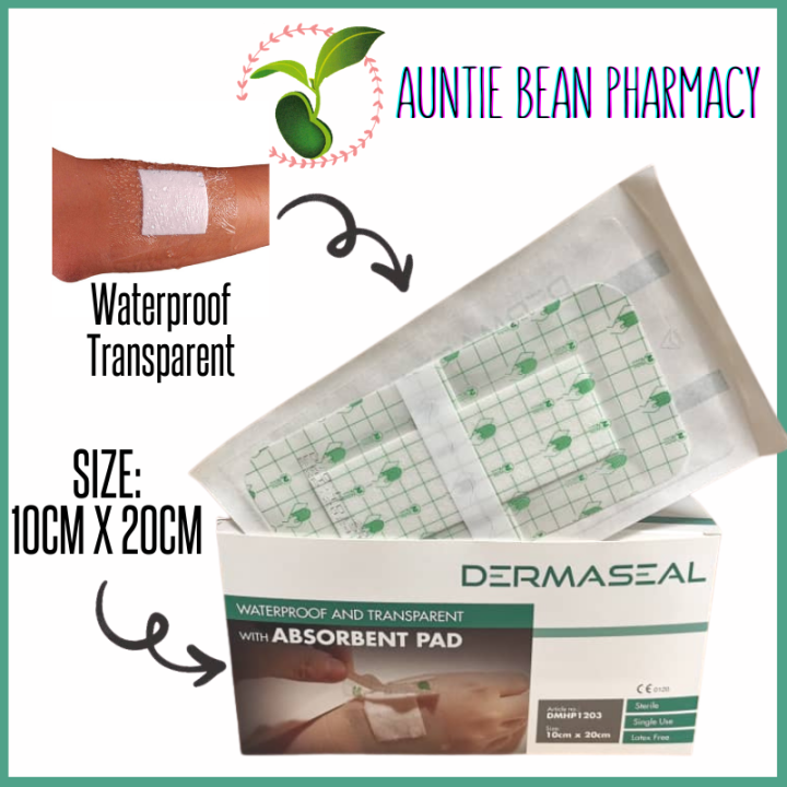 Dermaseal Waterproof And Transpatenr With Absorbent Pad 10cm X 20cm ...