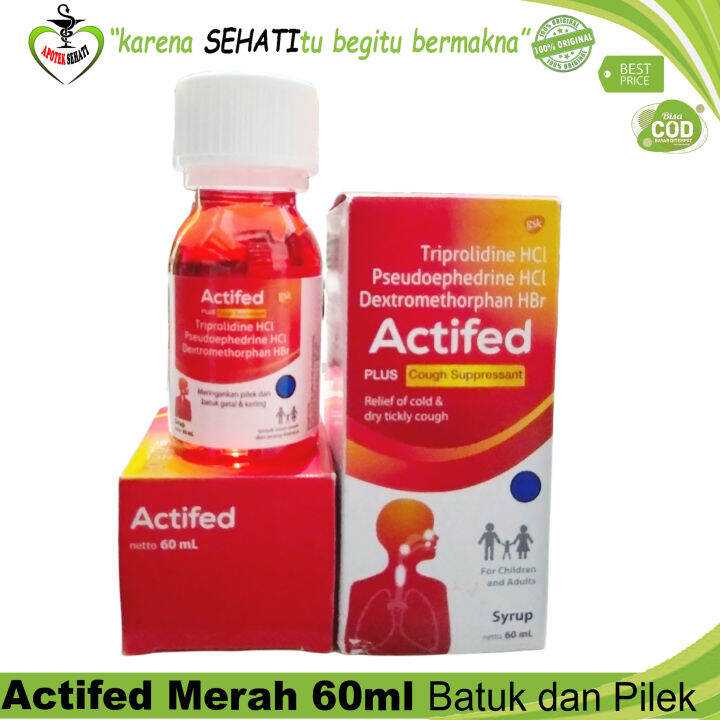 ACTIFED MERAH 60ML / SIRUP BATUK PILEK / BAPIL | Lazada Indonesia
