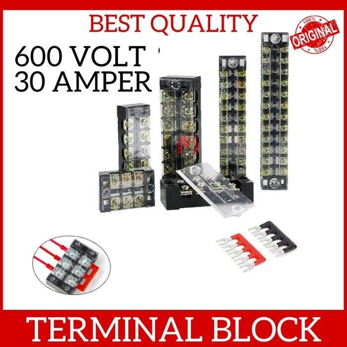 Terminal Block 30A 6 / 12 Pole Isolator Kabel Listrik Blok 6P 12P STB ...
