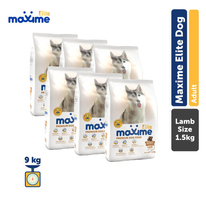 Maxime Elite Dry Dog Food - Adult Lamb (1.5kg) (Bundle of 6) | Lazada PH
