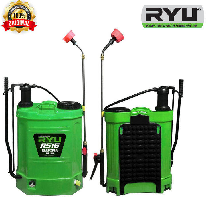 RYU Elektrik Sprayer Cordless Knapsack Sprayer 16 Liter /Sprayer 2In1 ...