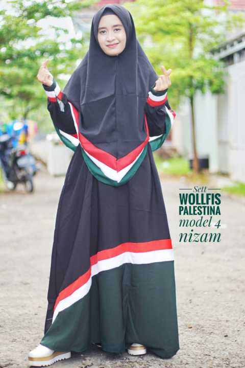GAMIS PALESTINA SET HIJAB GAMIS REMAJA WANITA MUSLIMAH 2022 | Lazada ...