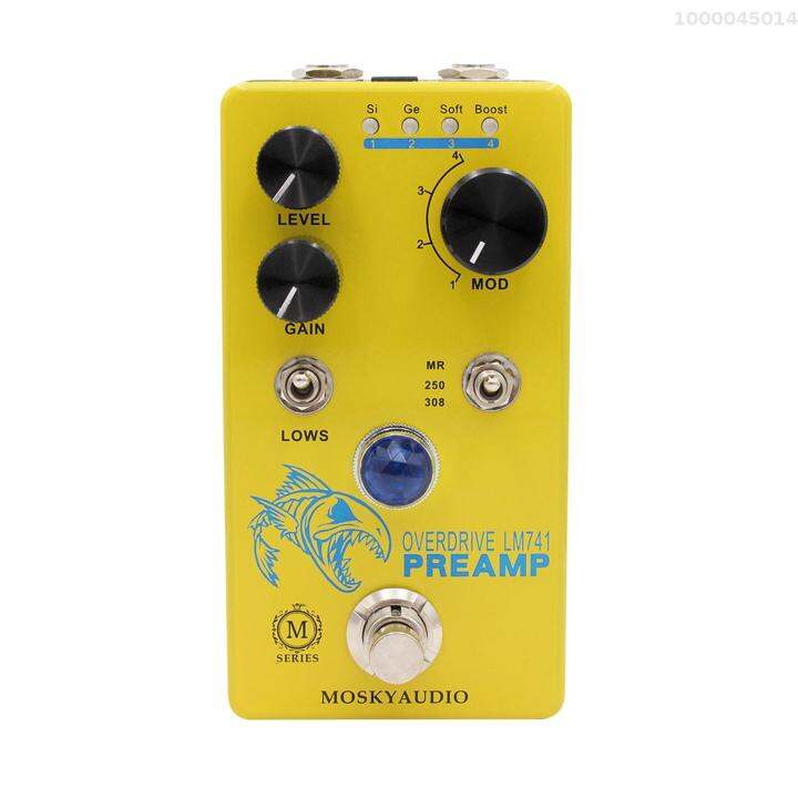 MOSKYAudio Distortion/Overdrive/Preamp Guitar Effect Pedal 4 Mode ...