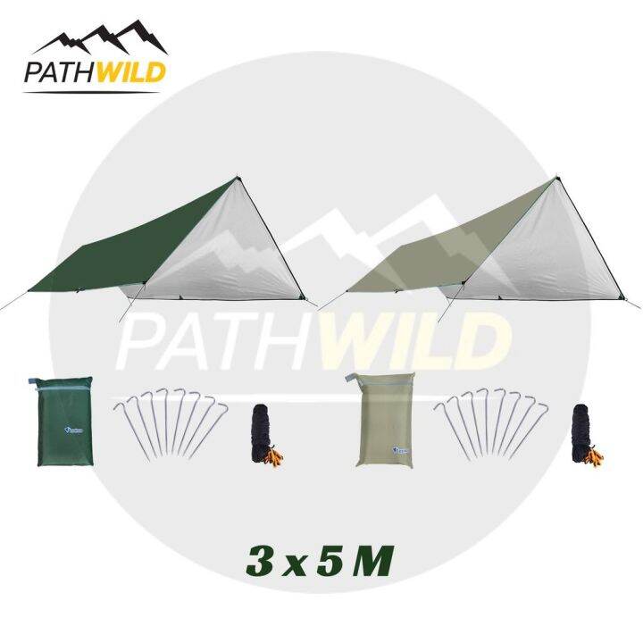 BLUEFIELD TARP 3 X 5 M TARP FLYSHEET ใช้ทำหลังคากันแดดกันฝน ผ้ากันแดด ...