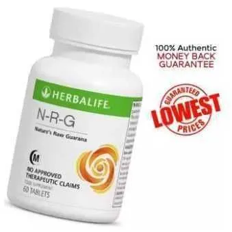 Herbalife NRG Nature's Raw Guarana (60 Tablets for Mental Alertness ...