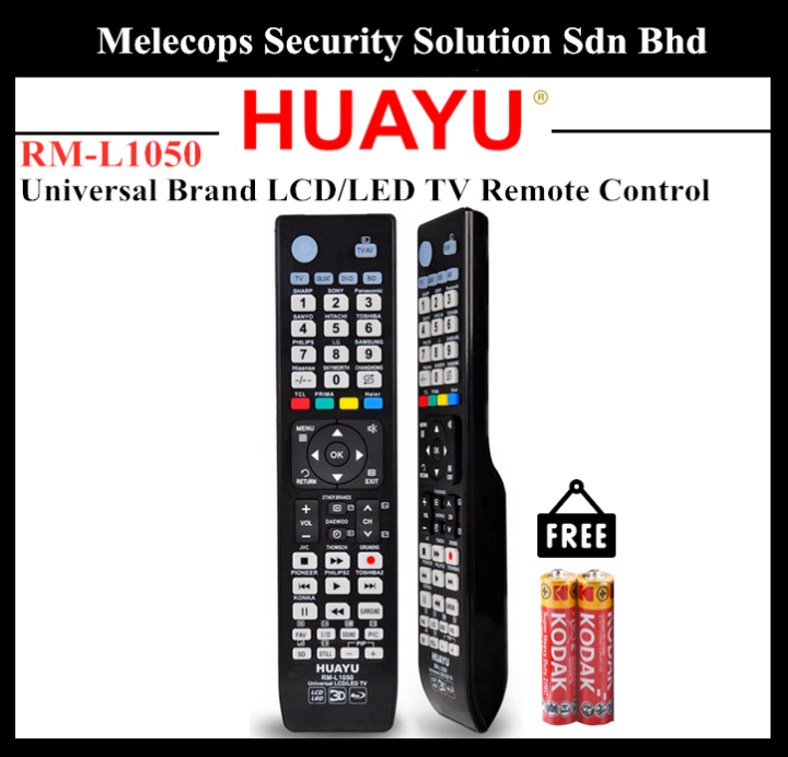 HUAYU All Brand In One Universal LCD/LED TV Remote Control (RM-L1050 ...