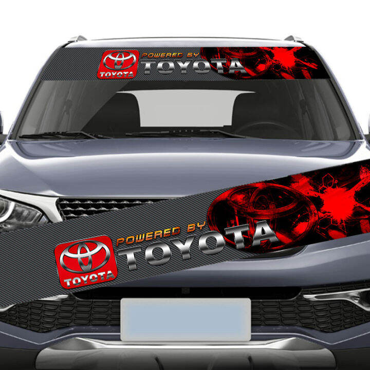 Carbon Fiber Car Front Rear Windshield Sticker Auto Window Outside ...