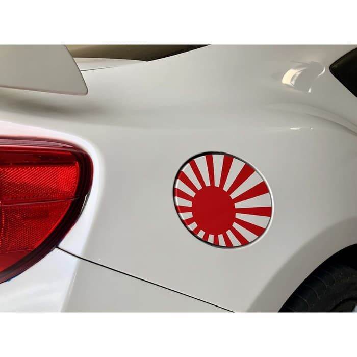 Sticker Stiker mobil fuel Tutup Bensin Bendera jdm racing sun bulat ...