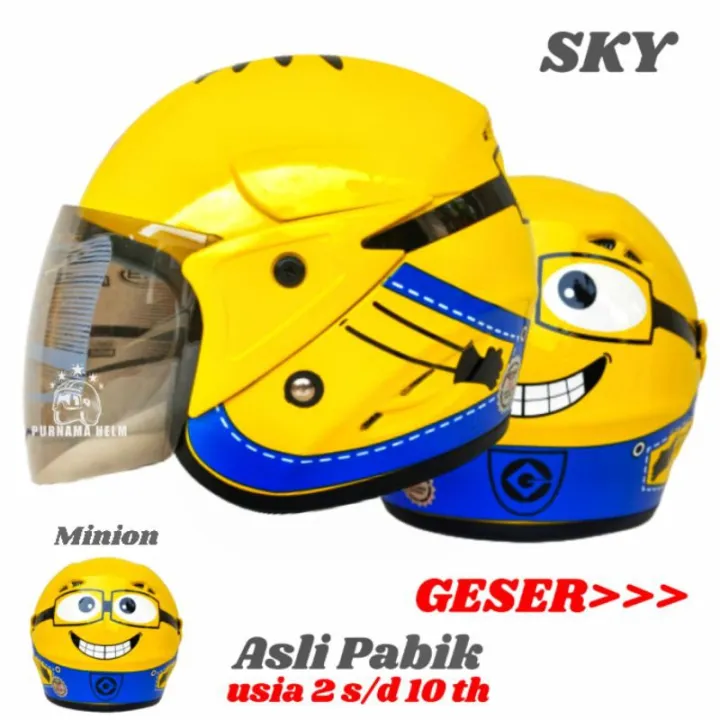 Jual HELM ANAK MINION HELM ANAK KARAKTER HELM ANAK CEWEK HELM ANAK ...