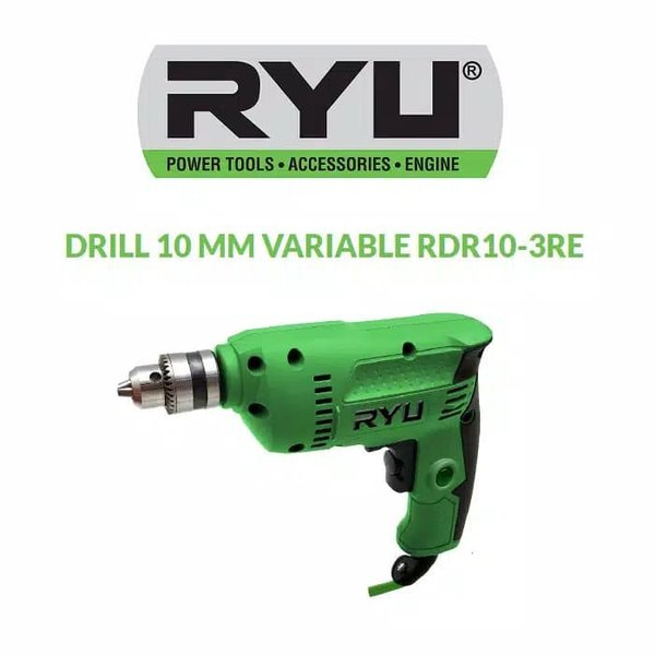 RYU Mesin Bor 10mm RDR 10-3 RE / Bor tangan variable speed dua arah ...