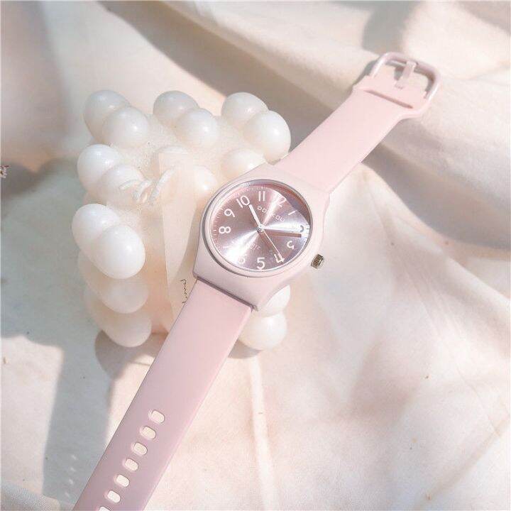 Student Quartz Watch Candy Color Scheme Silicone Strap Youth Sports ...