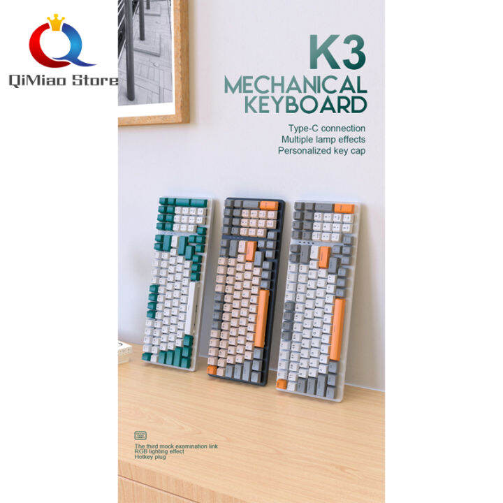 K3 Mechanical Keyboard 980 Games 100 Keys Hot-plug Usb Wire-controlled ...