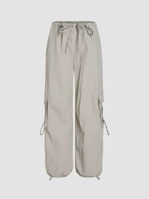 Cider K-POP Solid Low Waist Knotted Cargo Pants | Lazada.co.th