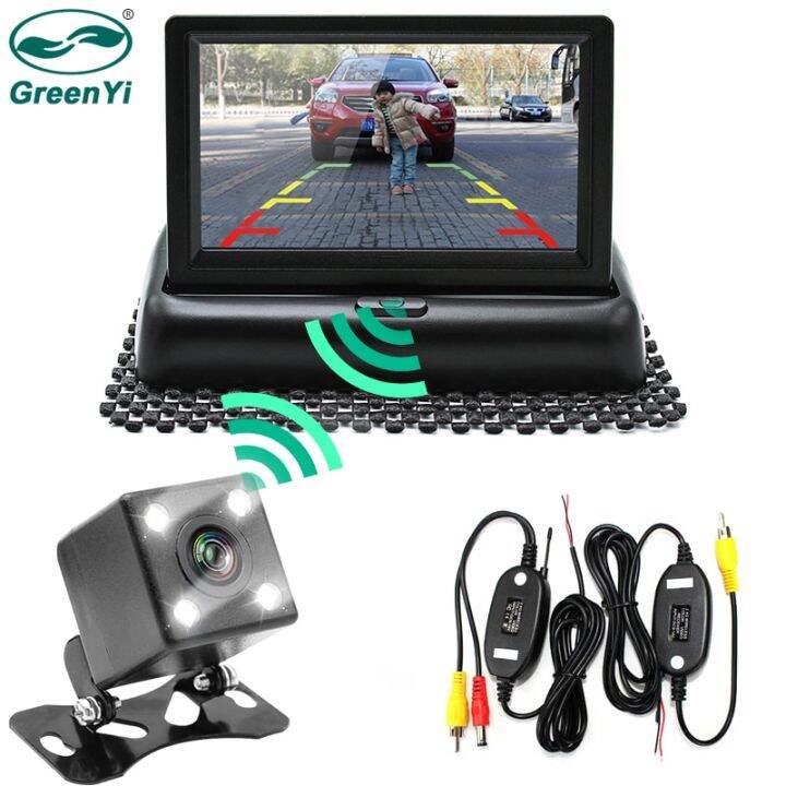 GreenYi Wifi Wireless Rear View Camera Vehicle Folding Foldable Monitor ...