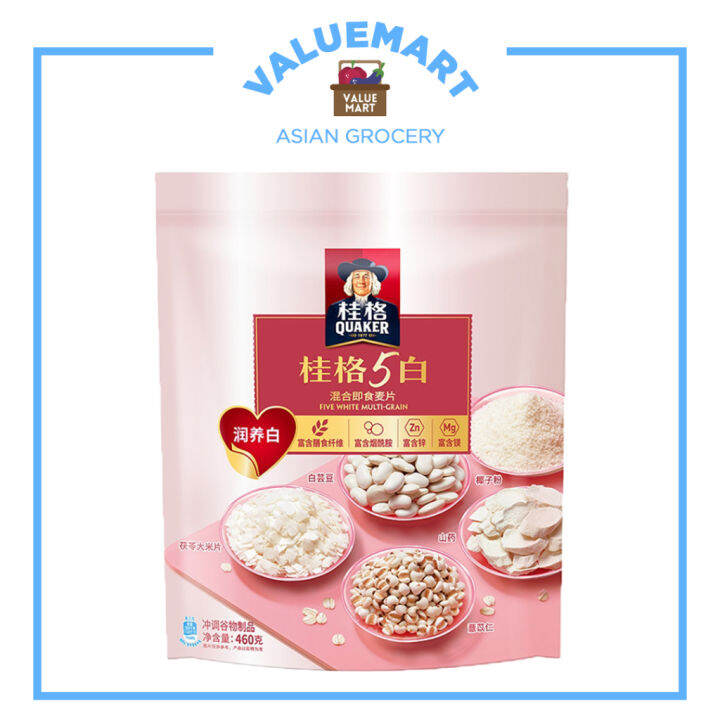 Quaker Oats 5 White Multigrains Breakfast Instant Oatmeal High Fiber ...