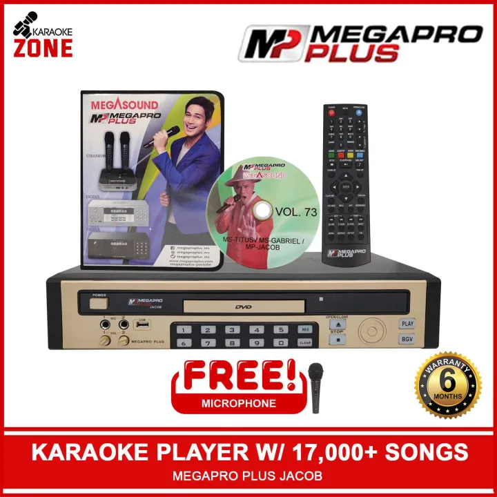 Megapro Plus Jacob Karaoke Player Up to 17,000 Songs with Free Wired Microphone / Megapro Plus ...