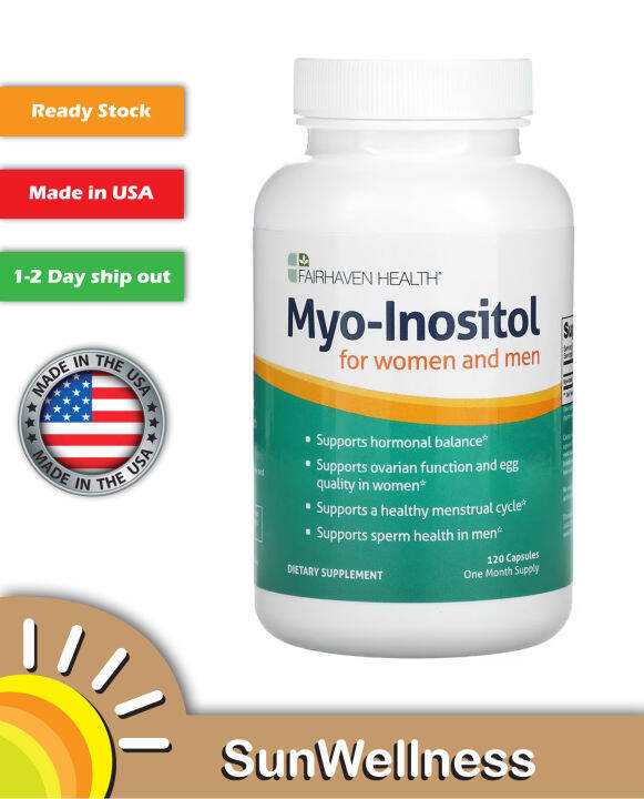 Ready Stocks Fairhaven Health, Myo-Inositol, For Women and Men, 120 ...