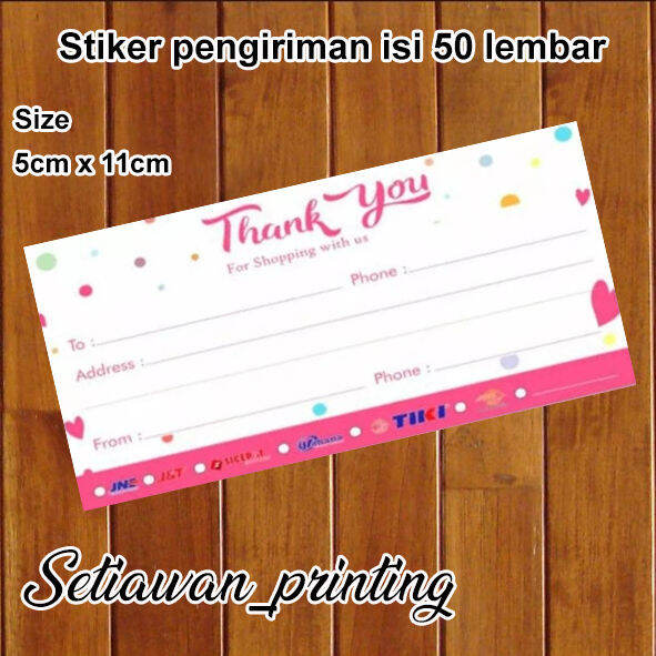 STIKER PENGIRIMAN ( ISI 50 LEMBAR ) / STIKER PENGIRIMAN | Lazada Indonesia