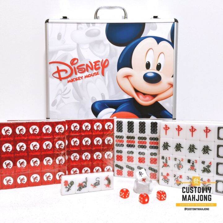 [Pre-Order] Customised Mahjong Set Mickey Theme Customymahjong (Ship ...