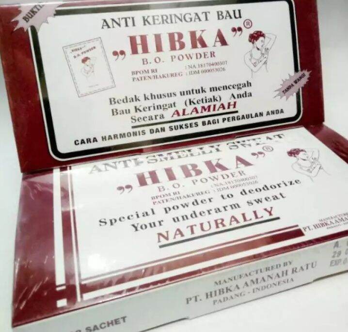 Hibka Bedak Khusus Anti Bau Ketiak1 Pack 12 Sachet | Lazada Indonesia