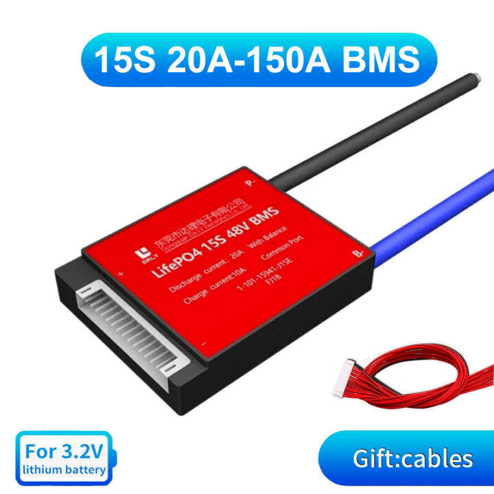 Daly 15S 48V Lifepo4 BMS 20A 30A 40A 50A 60A 80A 100A 120A 150A Batt ...