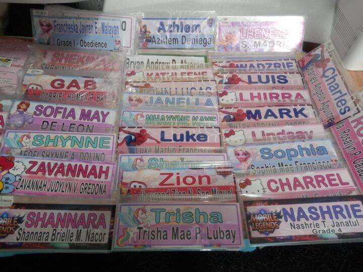 NAME PLATE FOR KIDS / CARTOON CHARACTERS NAMETAG | Lazada PH