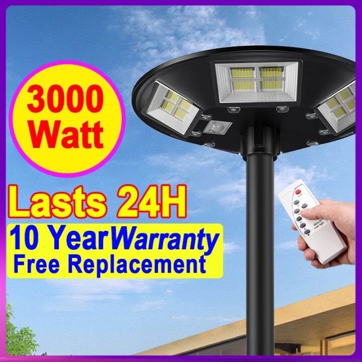 UFO Solar Street Lights LED Outdoor Waterproof IP67 Sensor Flood Lamp | Lazada PH