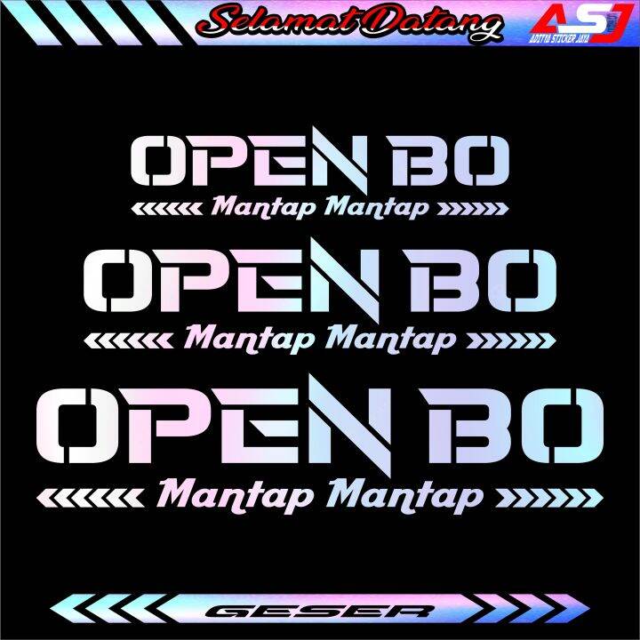 Open BO/cutting sticker/cutting stiker/stiker body/stiker mobil/stiker ...