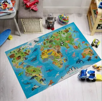 Map Of The World Floor Mat | Floor Roma