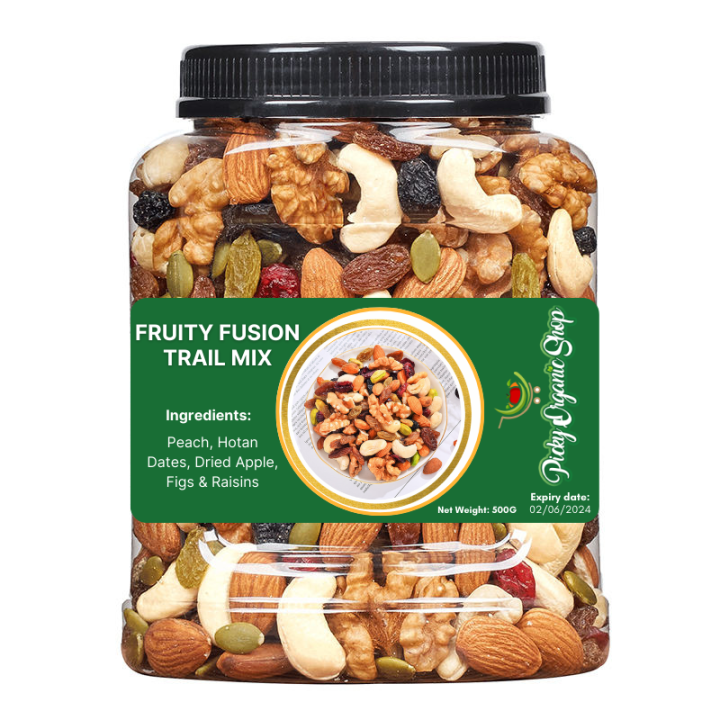 Picky Fruity Fusion Trail Mix (Peach, Hotan Dates, Dried Apple, Figs ...