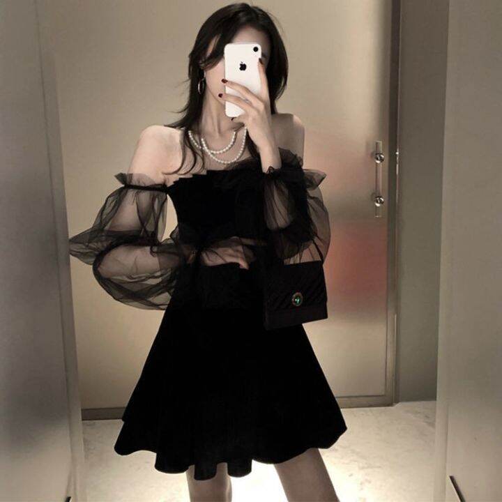 Luna shop🍑（พร้อมส่งจากกทม มาถึงใน 3-5 วัน）🌻เดรส🍄ชุดเดรสสไตล์ไนต์คลับ ...