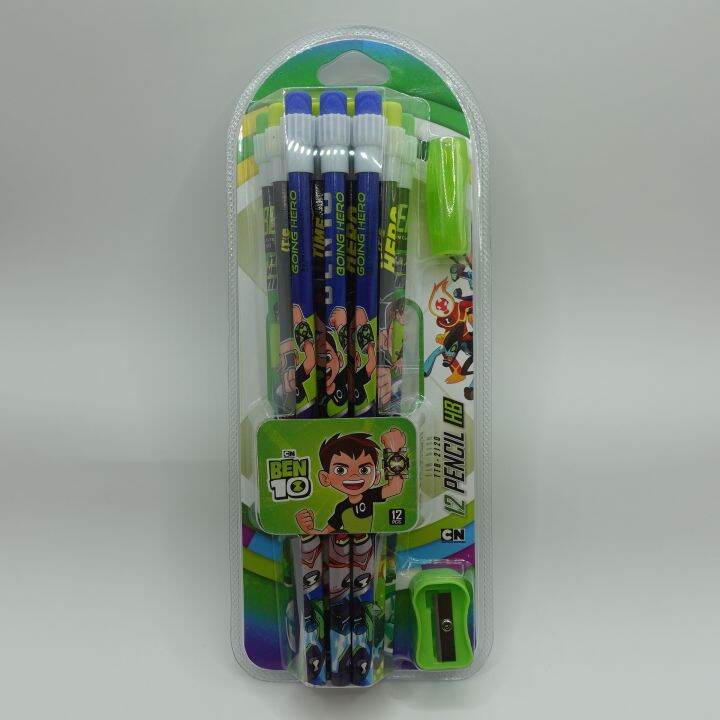 ชุดดินสอ HB พร้อมกบเหลา ลาย Ben 10 (12แท่ง) | Lazada.co.th