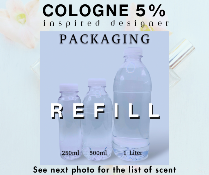 Inspired Cologne Refill 5% 250ml / 500ml / 1 Liter (Pls. message us for ...
