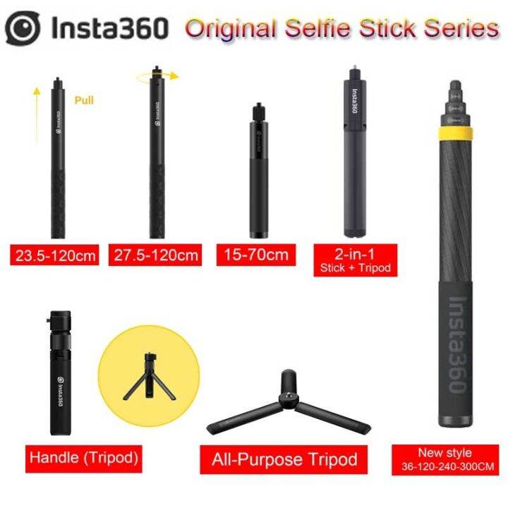 Insta360 X5 3m Extended Carbon Fiber Invisible Selfie Stick For ...
