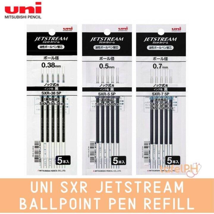 Uni SXR Jetstream Ballpoint Pen Refill, 0.38 mm / 0.5 mm / 0.7 mm ...