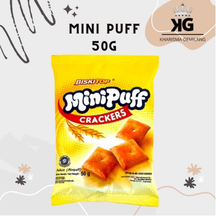 BISKITOP - MINI PUFF 50g Biskuit Cemilan Anak Manis Asin Biscuit ...