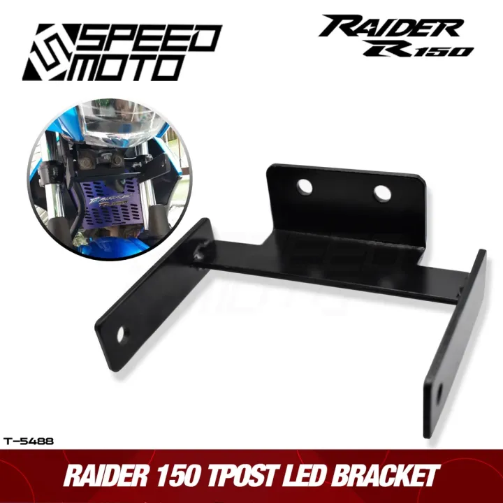 RAIDER 150 CARB MINI DRIVING LIGHT LED BRACKET T-5488 BLACK SPEEDMOTO ...