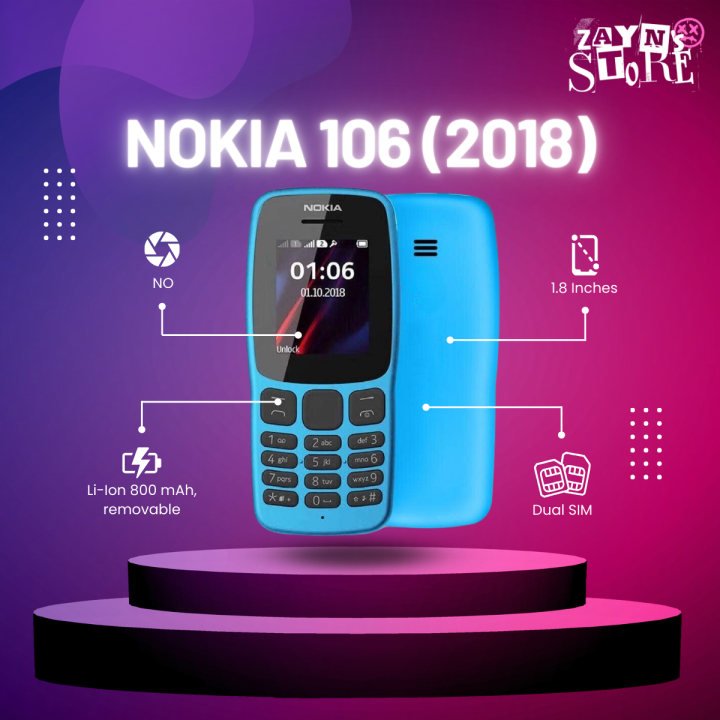 NOKIA 106 DUAL SIM GARANSI 3 BULAN | Lazada Indonesia