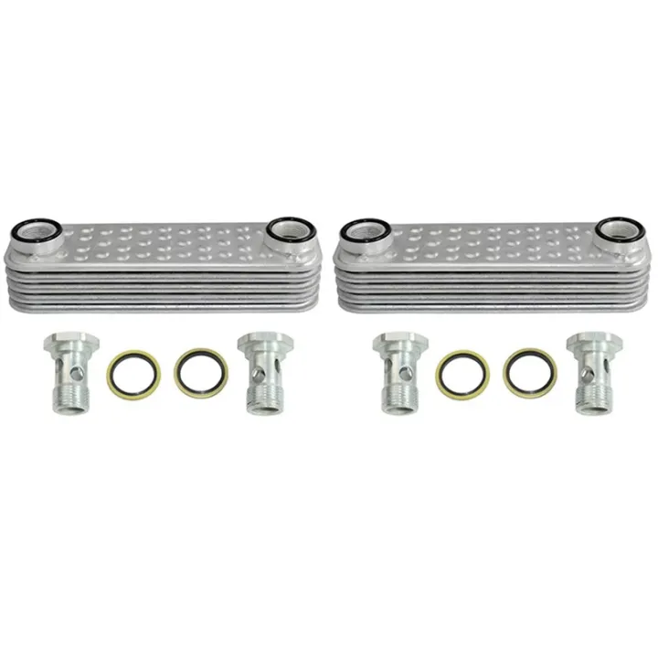 2X Engine Oil Cooler for Land Rover Discovery and Defender TD5 Repair ...