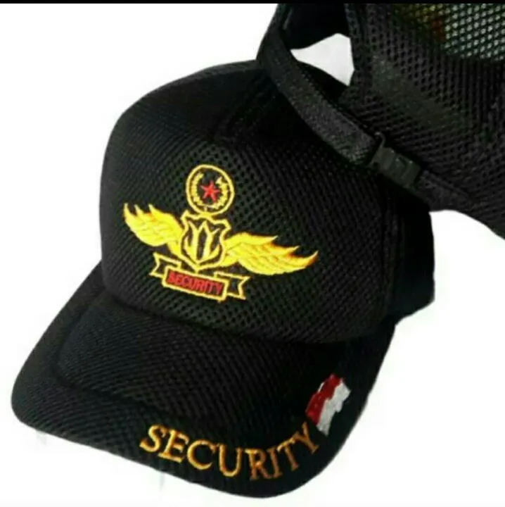 TOPI SECURITY LOGO WINGS - TOPI SECURITY LOGO WINGS JARING DOUBLE MESH ...