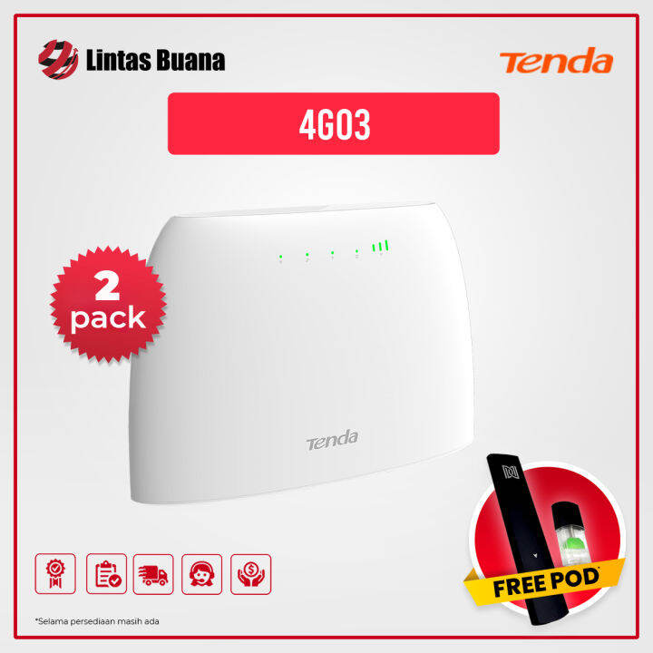 Tenda 4G03 3G/4G N300 Wi-Fi 4G LTE Router | Lazada Indonesia